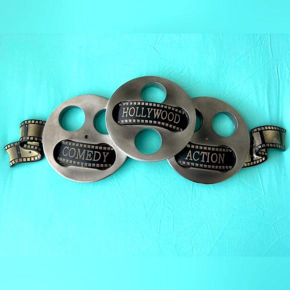 Wall Decor | Vintage Hollywoodcomedyaction Film Reel And Strip Metal ...